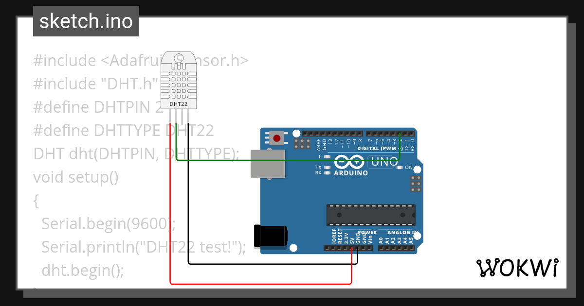 DHT - Wokwi ESP32, STM32, Arduino Simulator