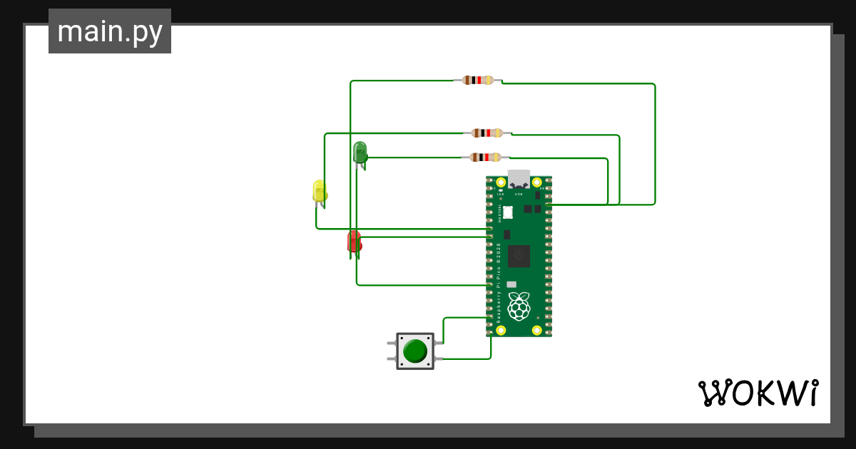 3 led light - Wokwi ESP32, STM32, Arduino Simulator