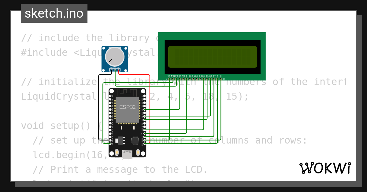 Nodmculcddisplay Wokwi Esp32 Stm32 Arduino Simulator