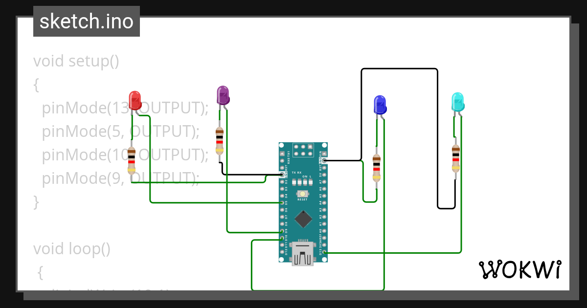 test 1 (LED) - Wokwi ESP32, STM32, Arduino Simulator test 1 (LED) - Wokwi ESP32, STM32, Arduino Simulator