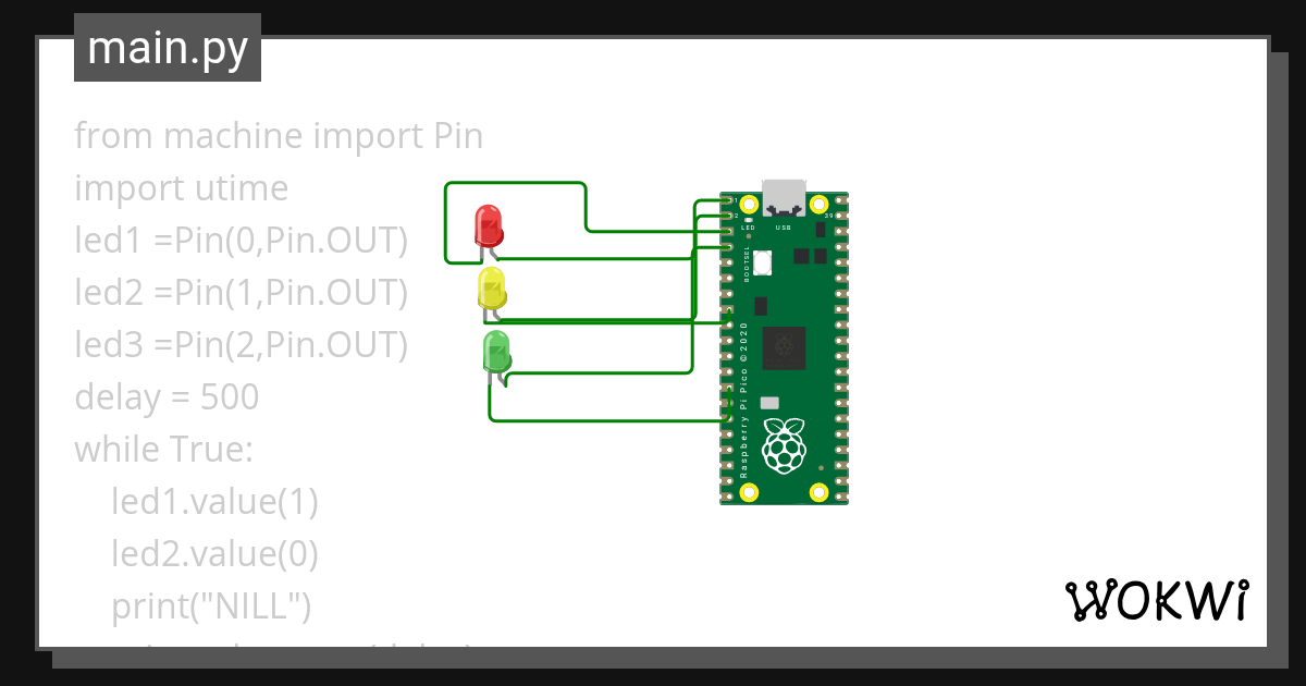 Traffic Signal Wokwi Esp32 Stm32 Arduino Simulator 8083