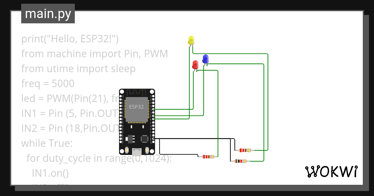 Wokwi - Online ESP32, STM32, Arduino Simulator