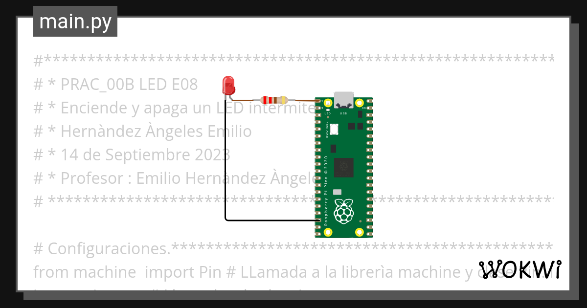Prac_00B Led Intermitente - Wokwi ESP32, STM32, Arduino Simulator