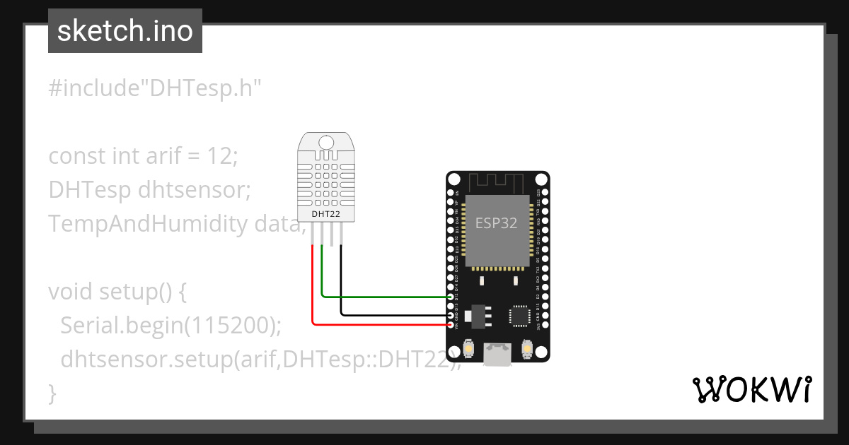 216_MohamedArifMA_DHT22 - Wokwi ESP32, STM32, Arduino Simulator