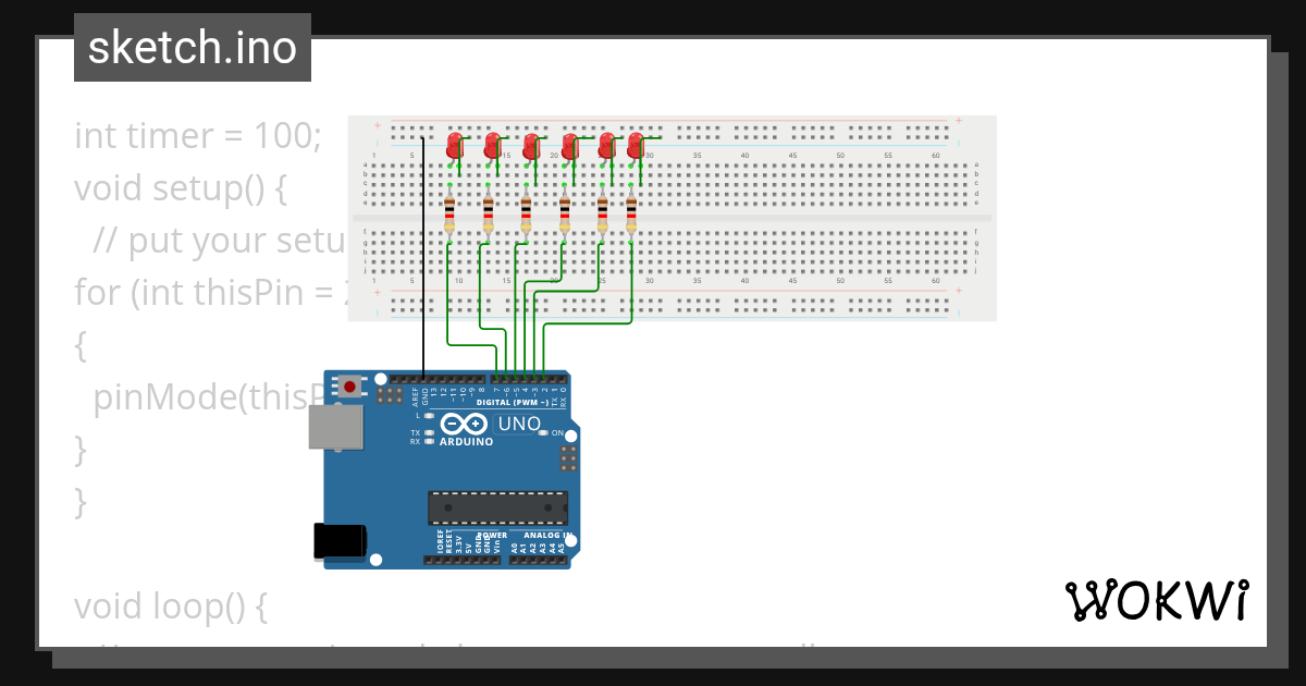 study of looping - Wokwi ESP32, STM32, Arduino Simulator