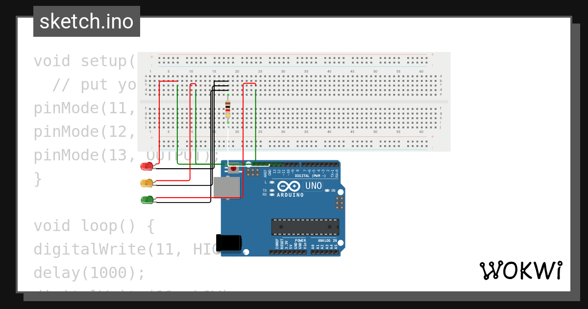 Traffic Signals Wokwi Esp32 Stm32 Arduino Simulator 8219