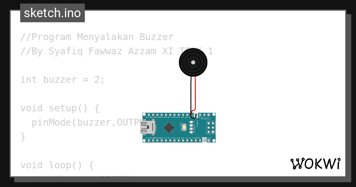 Program Buzzer Wokwi Esp32 Stm32 Arduino Simulator