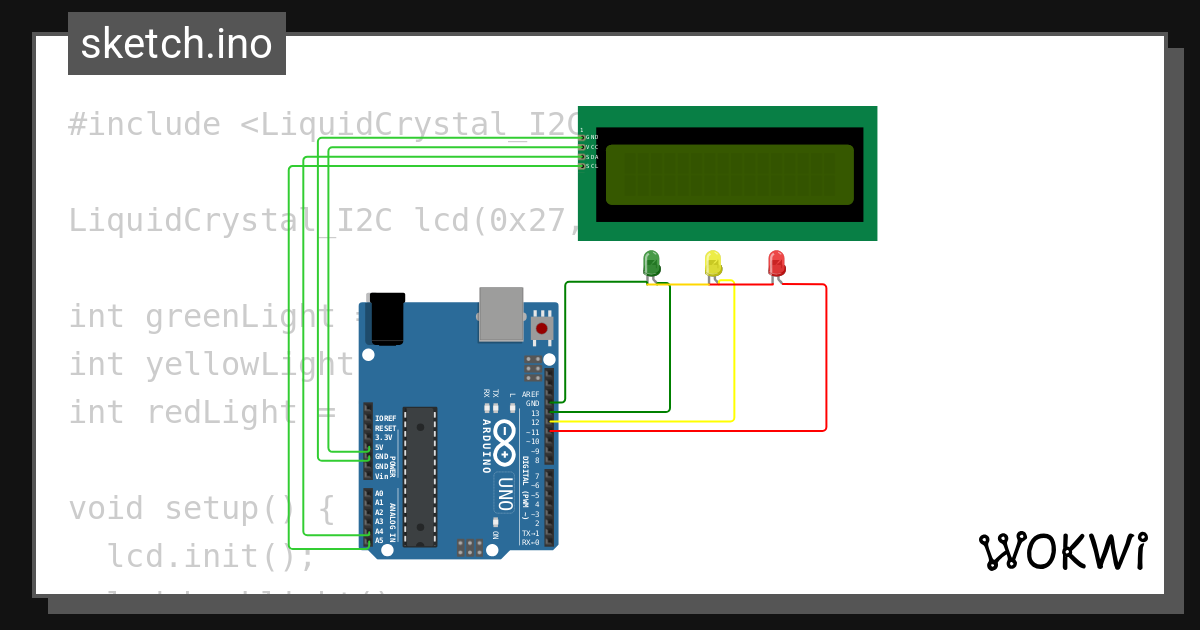 Światła Wokwi Esp32 Stm32 Arduino Simulator 1202