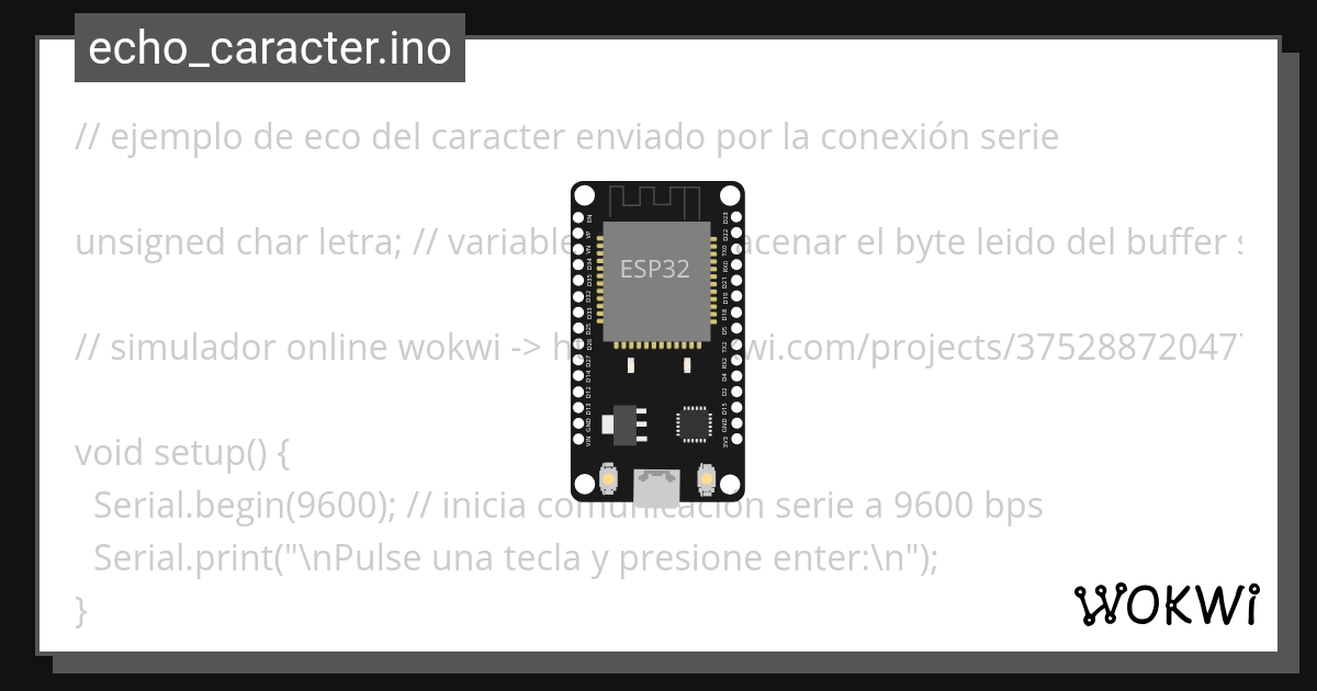 echo_serie - Wokwi ESP32, STM32, Arduino Simulator