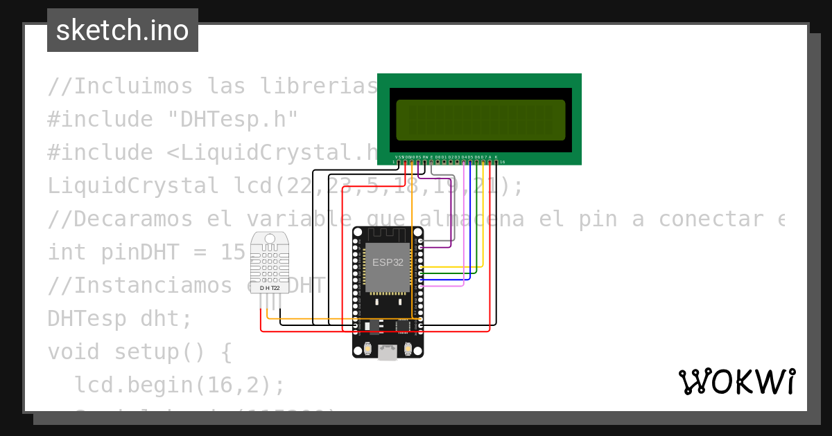 Sensor Ambiental Wokwi Esp32 Stm32 Arduino Simulator 9478