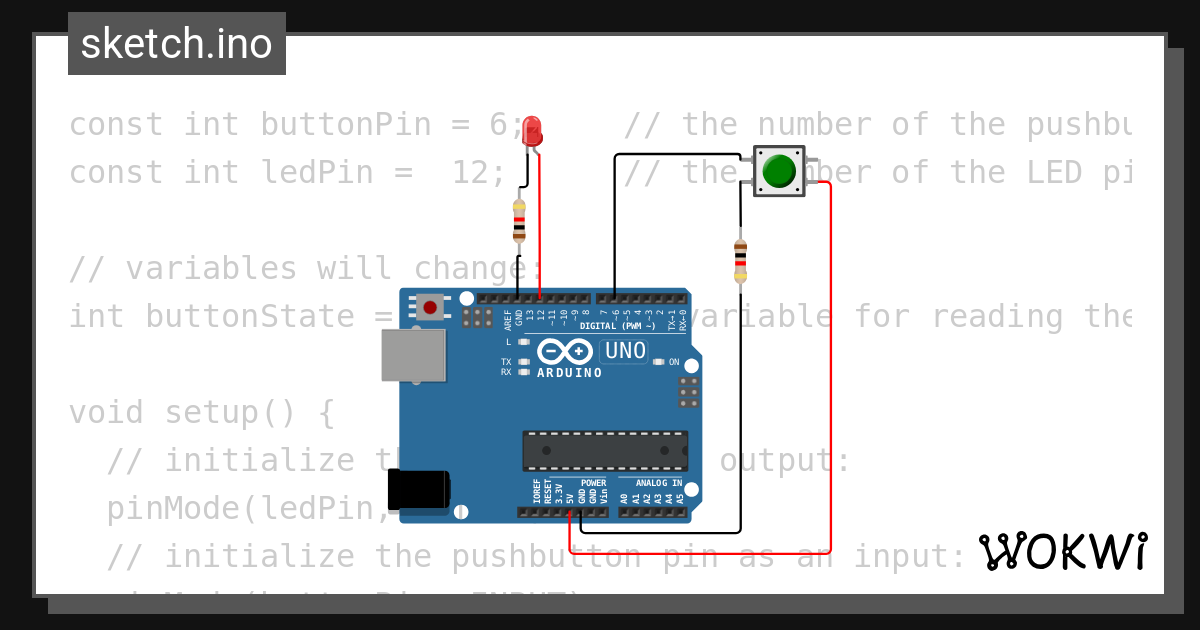 Pushbutton Led Blinking 2 Wokwi Esp32 Stm32 Arduino Simulator 9177