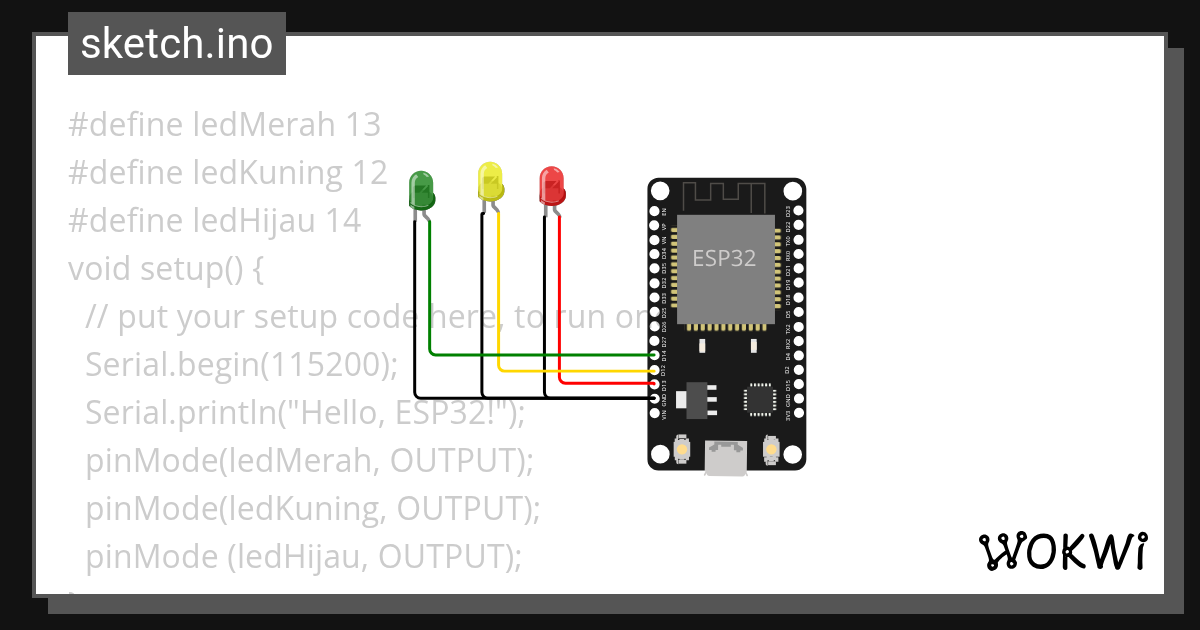 praktikum 1 - Wokwi ESP32, STM32, Arduino Simulator