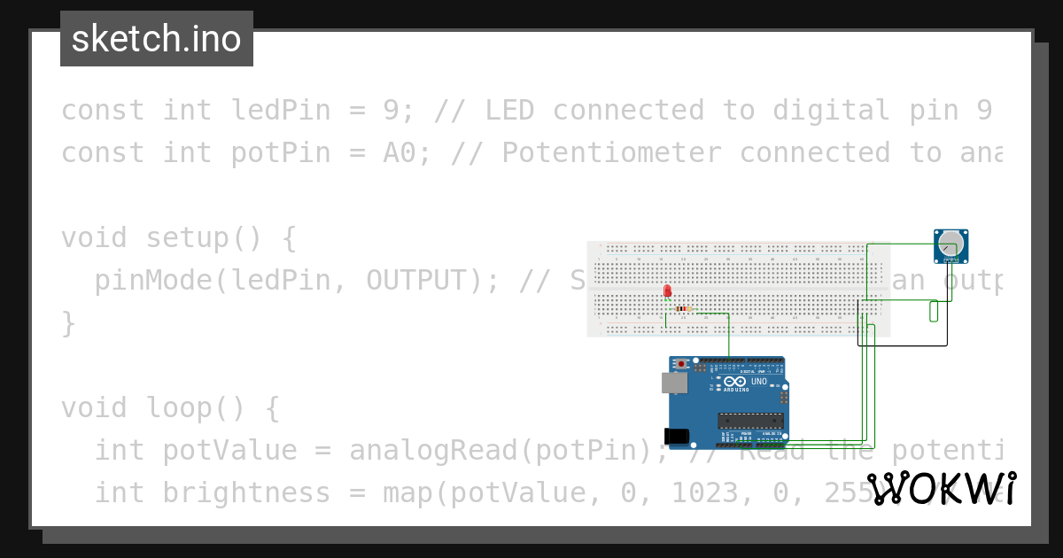 Potientiometer Led Wokwi Esp32 Stm32 Arduino Simulator 5399
