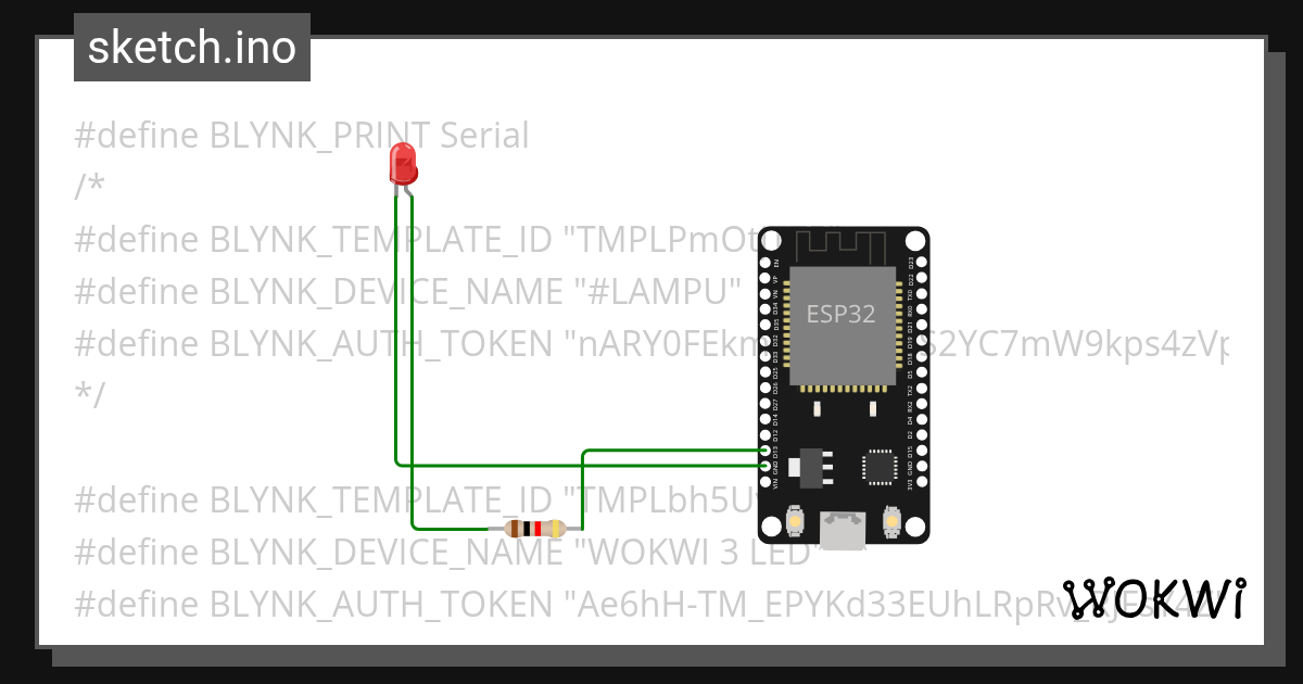 blynk - Wokwi ESP32, STM32, Arduino Simulator