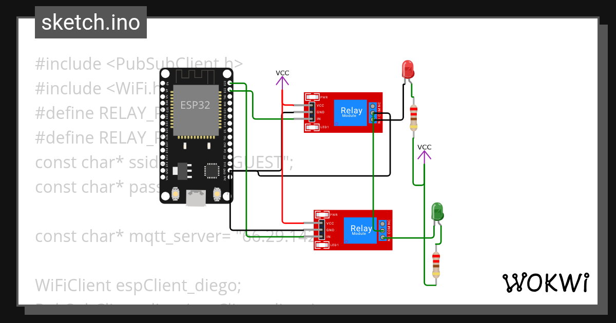 Single Channel Relay With ESP32_Diego - Wokwi ESP32, STM32, Arduino Simulator