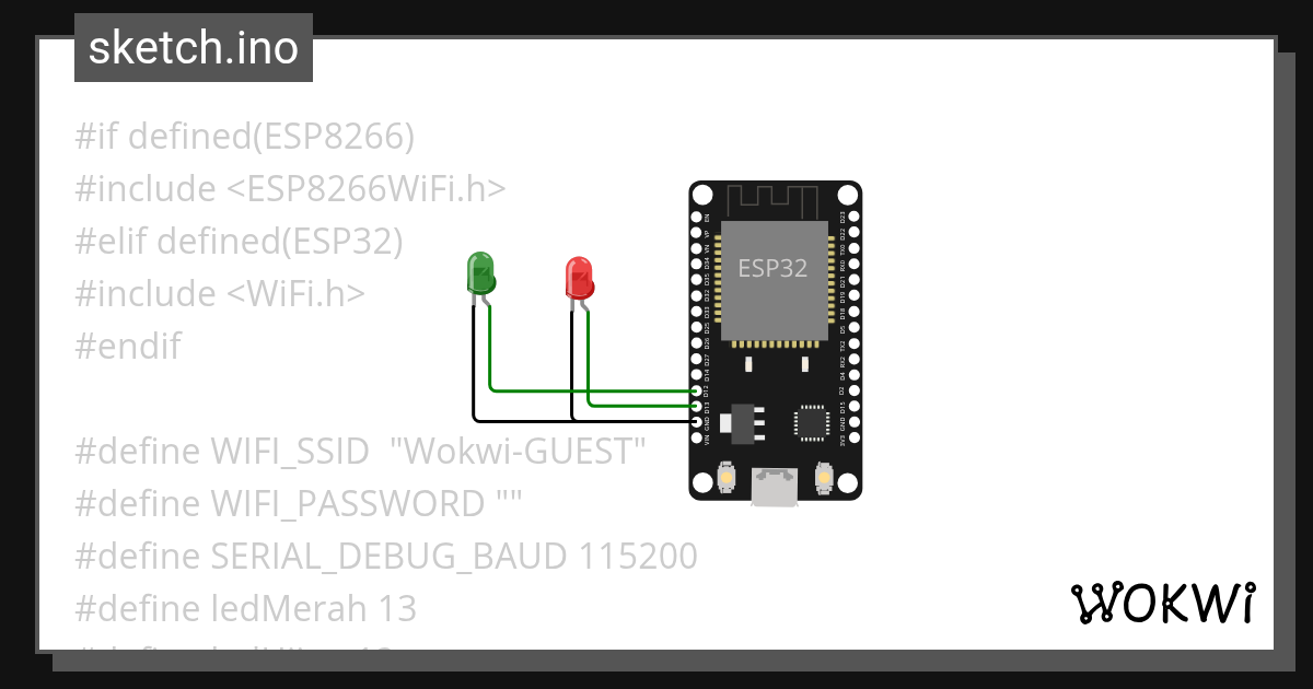 Mini Project 1 - Wokwi ESP32, STM32, Arduino Simulator