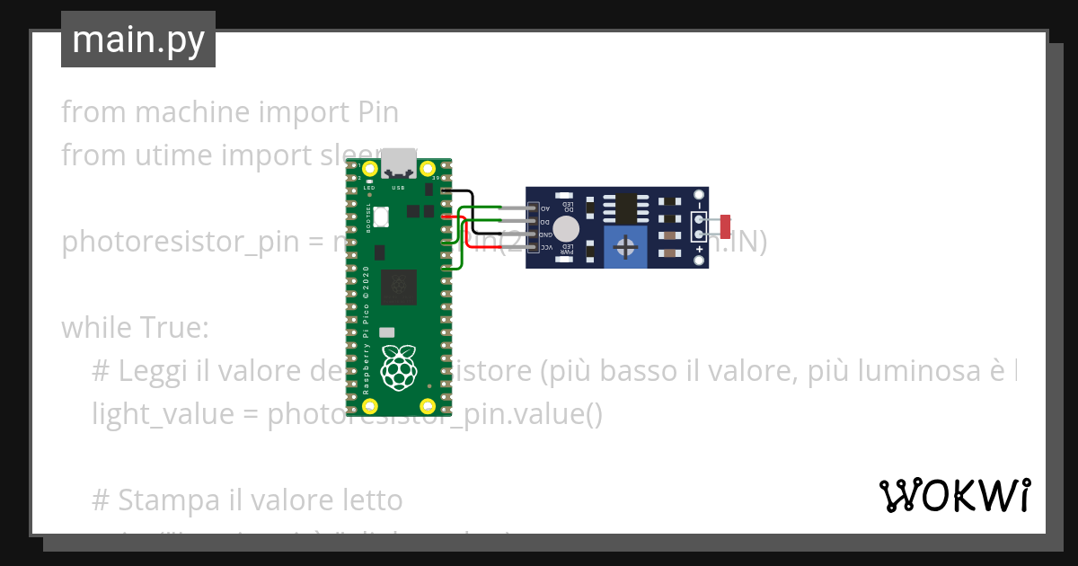 Fotoresistore Wokwi Esp32 Stm32 Arduino Simulator 0892