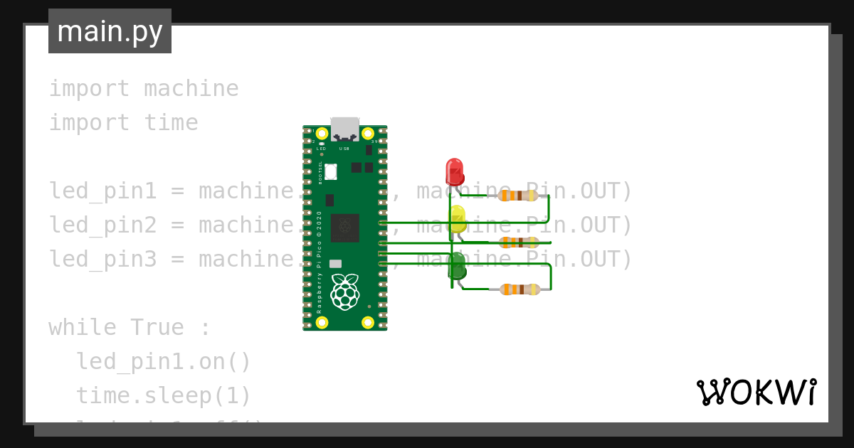 Lampu Merah Wokwi Esp32 Stm32 Arduino Simulator