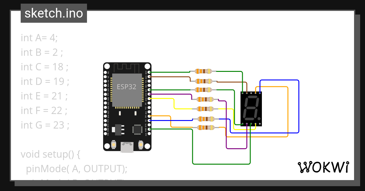 DISPLAY 7 SEGMENTOS Copy - Wokwi ESP32, STM32, Arduino Simulator