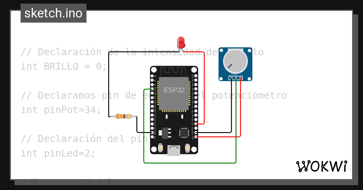 Potenciometro Wokwi Esp32 Stm32 Arduino Simulator 0723