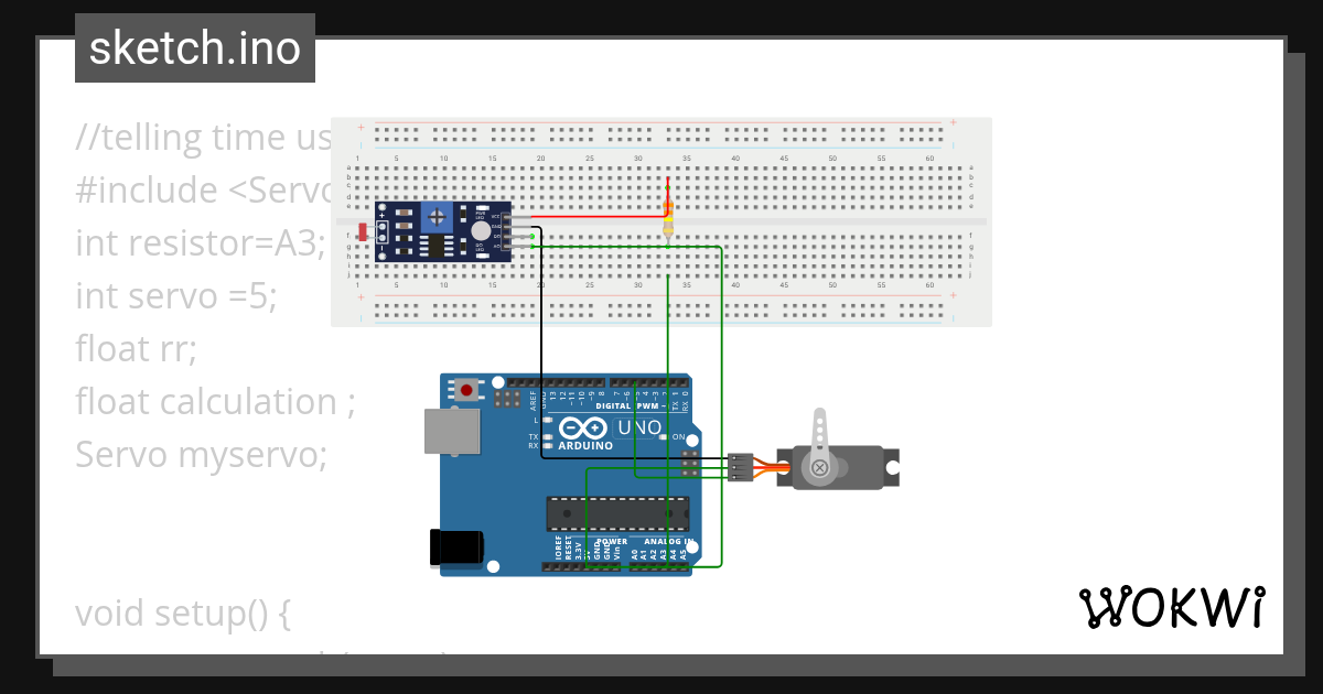 Telling Time Using The Resistor And Servo Wokwi Esp32 Stm32 Arduino 2617