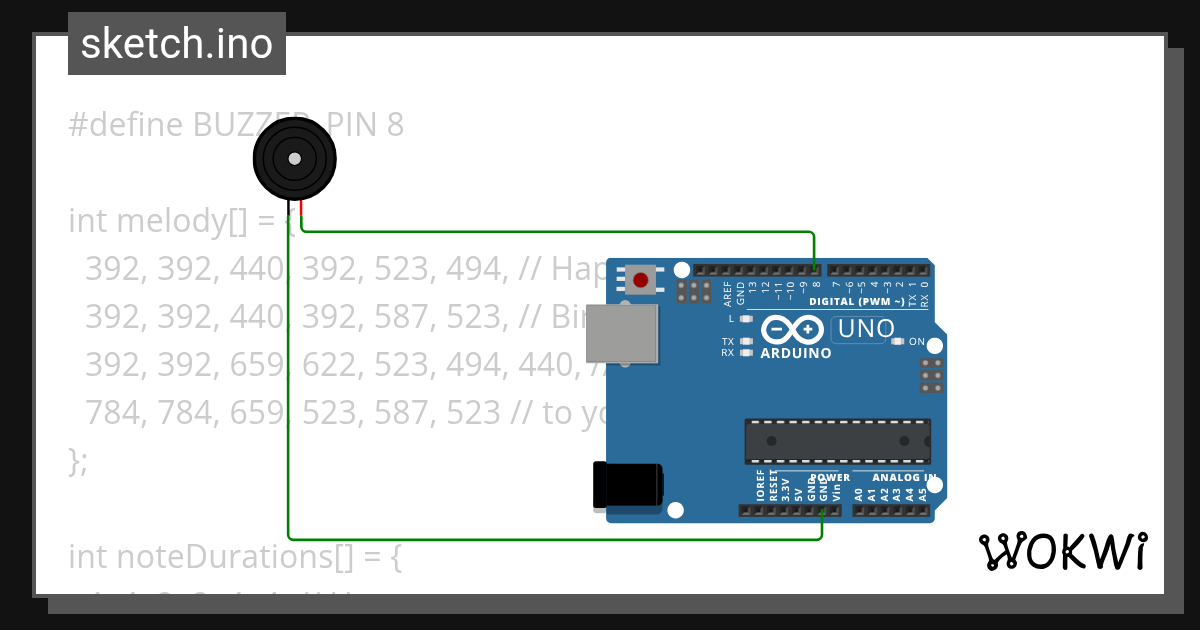 buzzer - Wokwi ESP32, STM32, Arduino Simulator
