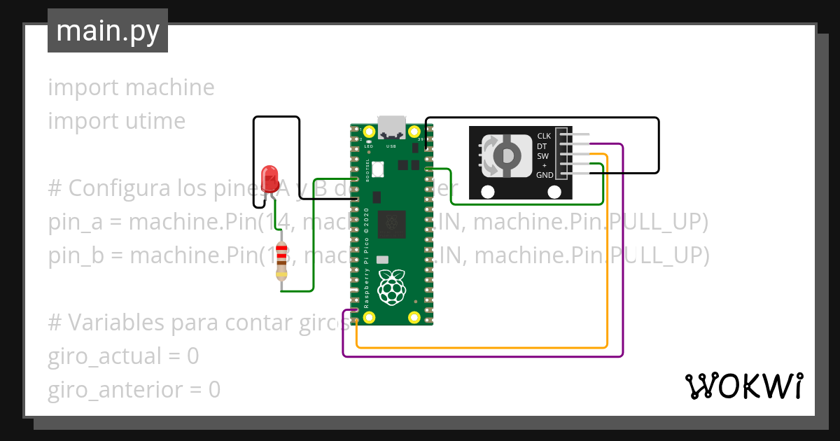 prueva encoder - Wokwi ESP32, STM32, Arduino Simulator