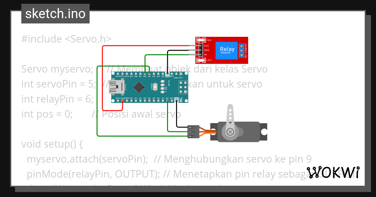 SERVO FIK - Wokwi ESP32, STM32, Arduino Simulator