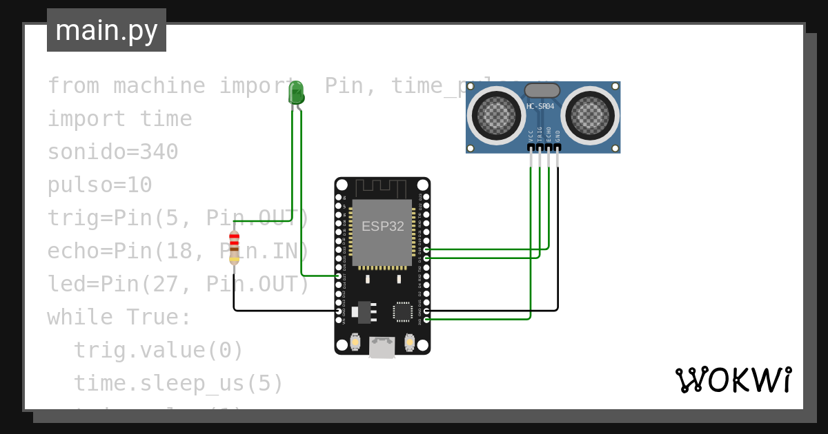 Sensor Proxi 2 Wokwi Esp32 Stm32 Arduino Simulator