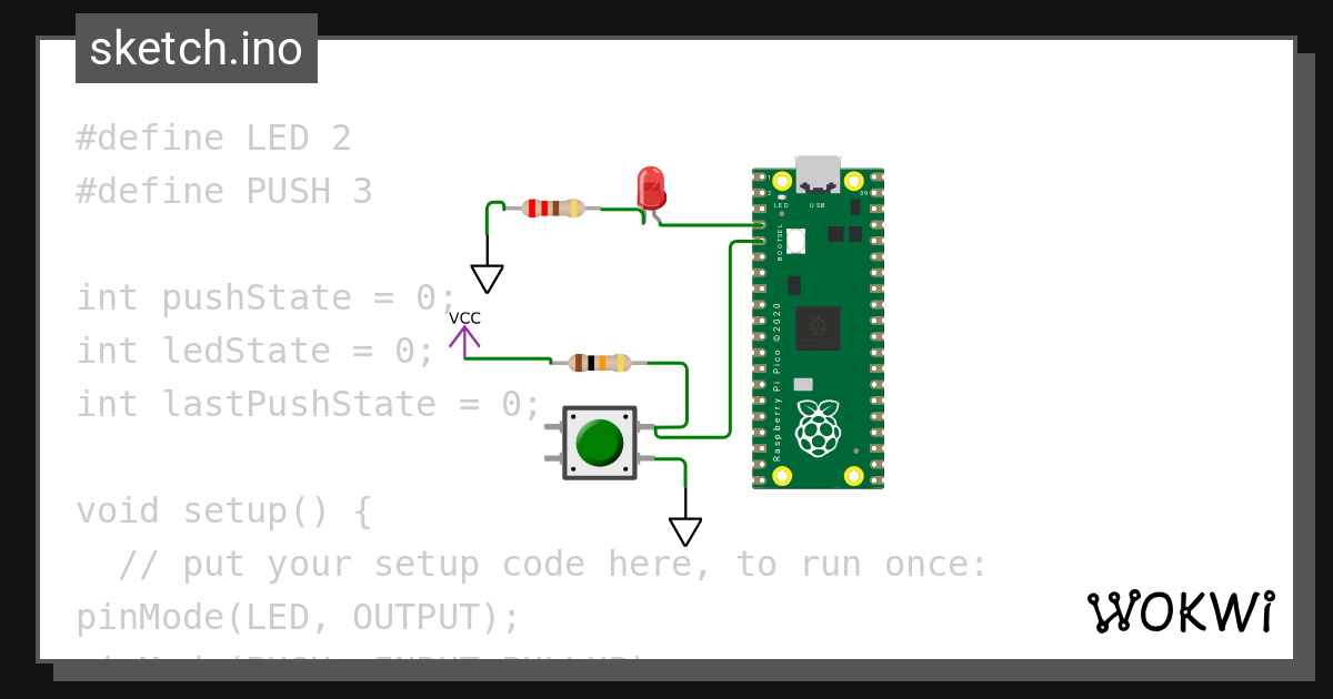 Push Buton 2 Wokwi Esp32 Stm32 Arduino Simulator