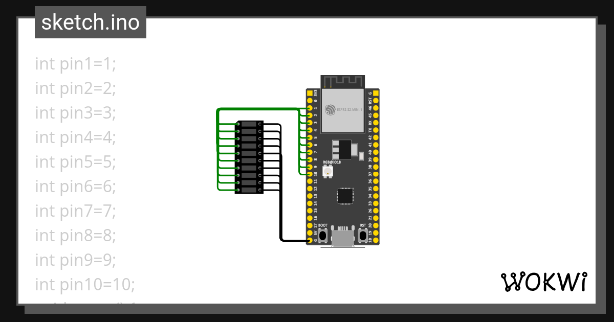 程式設計流水燈30413 Wokwi Esp32 Stm32 Arduino Simulator 2365