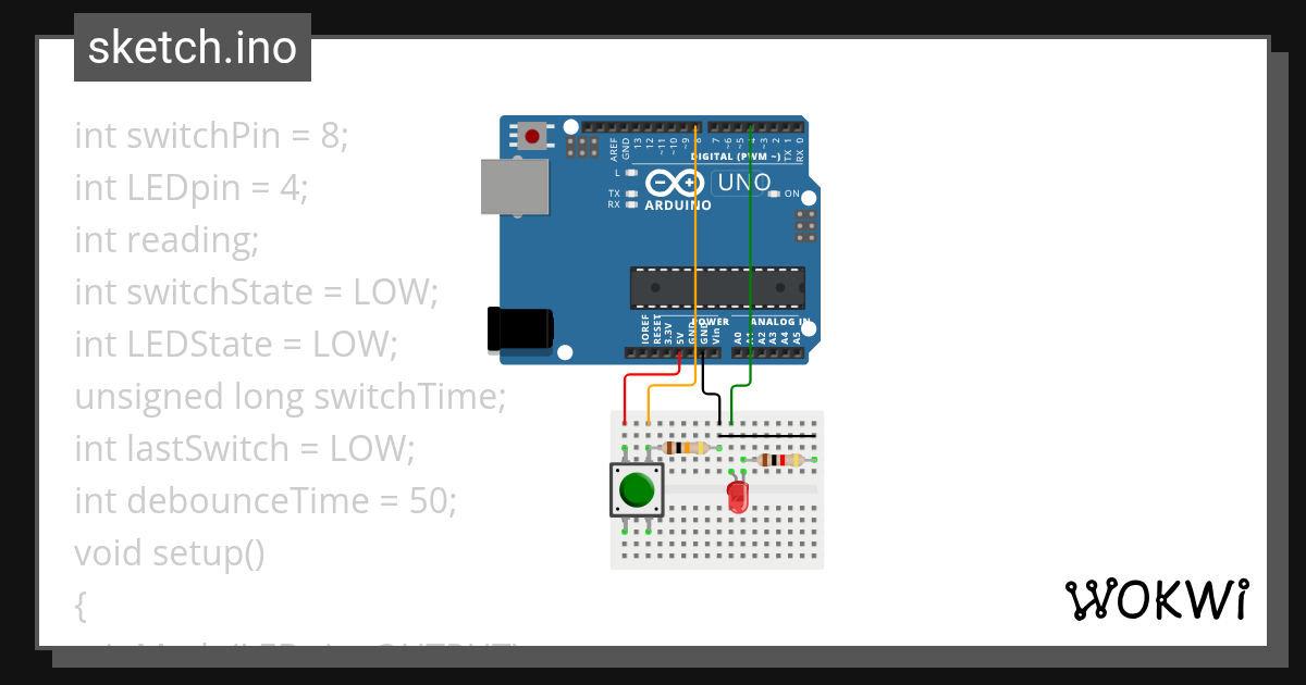 Swich Button Wokwi Esp32 Stm32 Arduino Simulator 