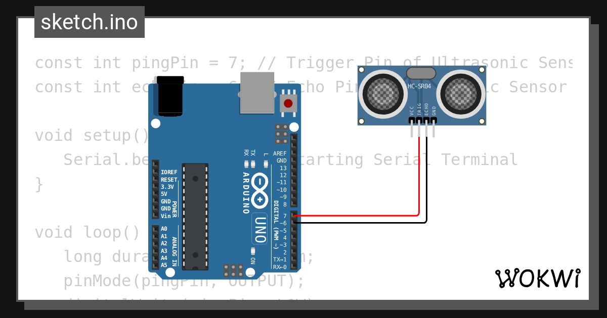 Ultra Sonic Sensor Wokwi Esp32 Stm32 Arduino Simulator 8244