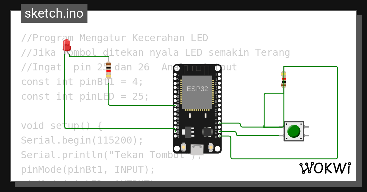 Tombol Wokwi Esp32 Stm32 Arduino Simulator