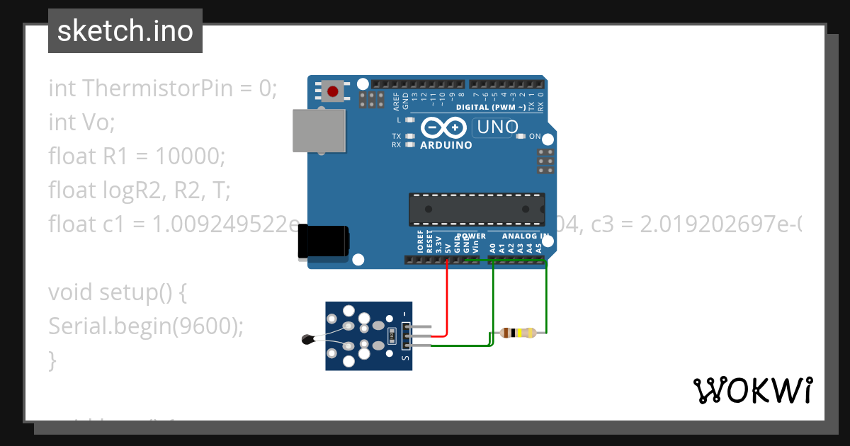 Temperaturesensor Wokwi Esp32 Stm32 Arduino Simulator 