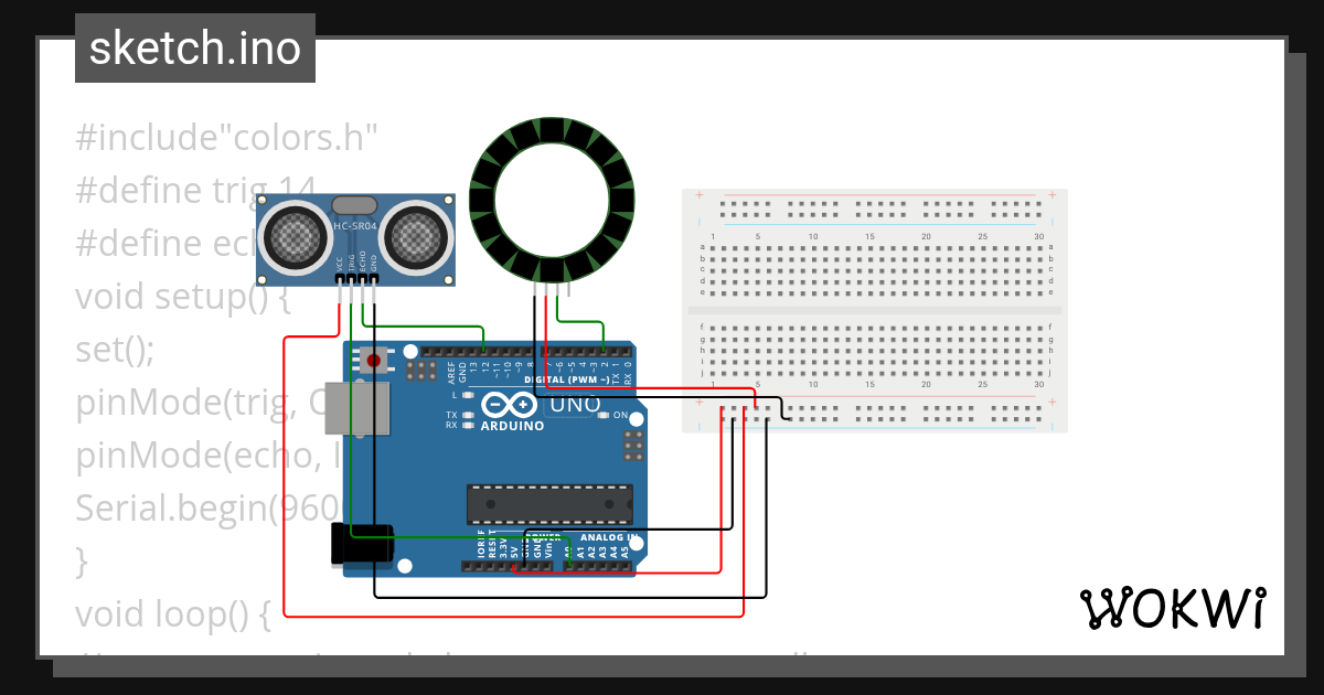Distance Light Wokwi Esp32 Stm32 Arduino Simulator 