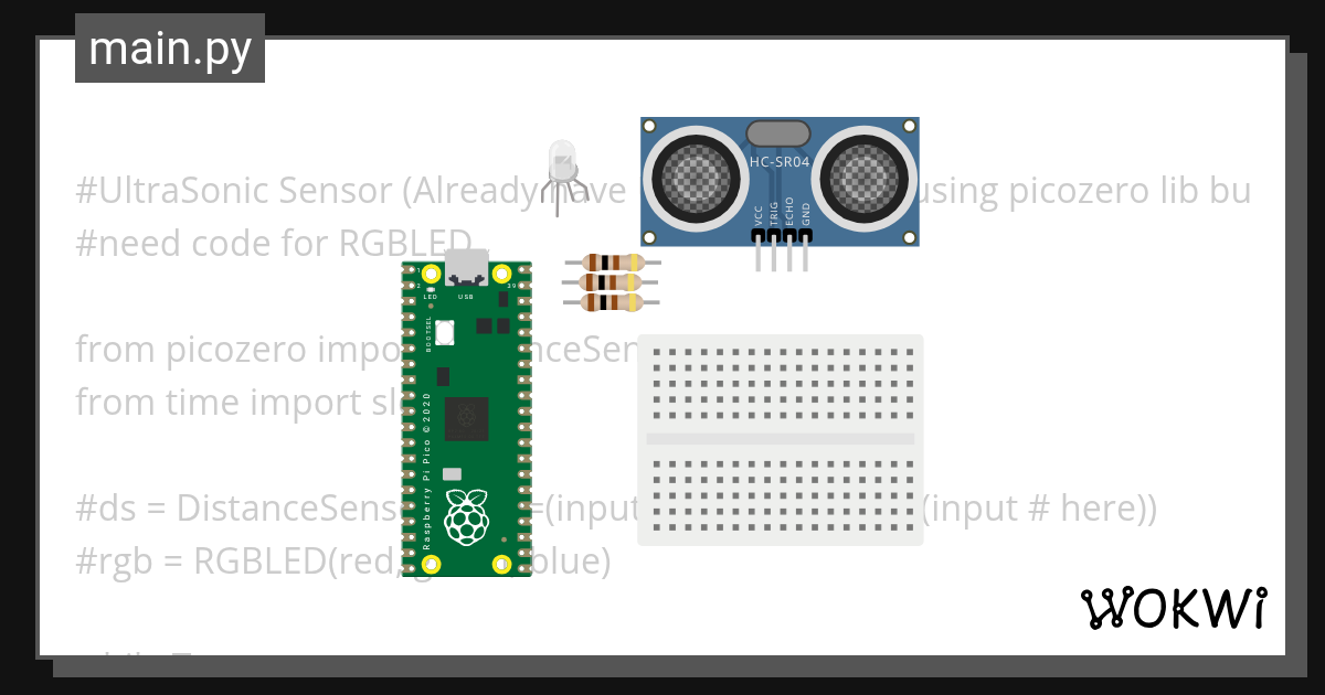Ultrasonic Sensor Group Project Wokwi Esp32 Stm32 Arduino Simulator