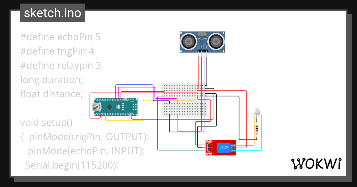Range Dependent Relay Wokwi Esp32 Stm32 Arduino Simulator 6229