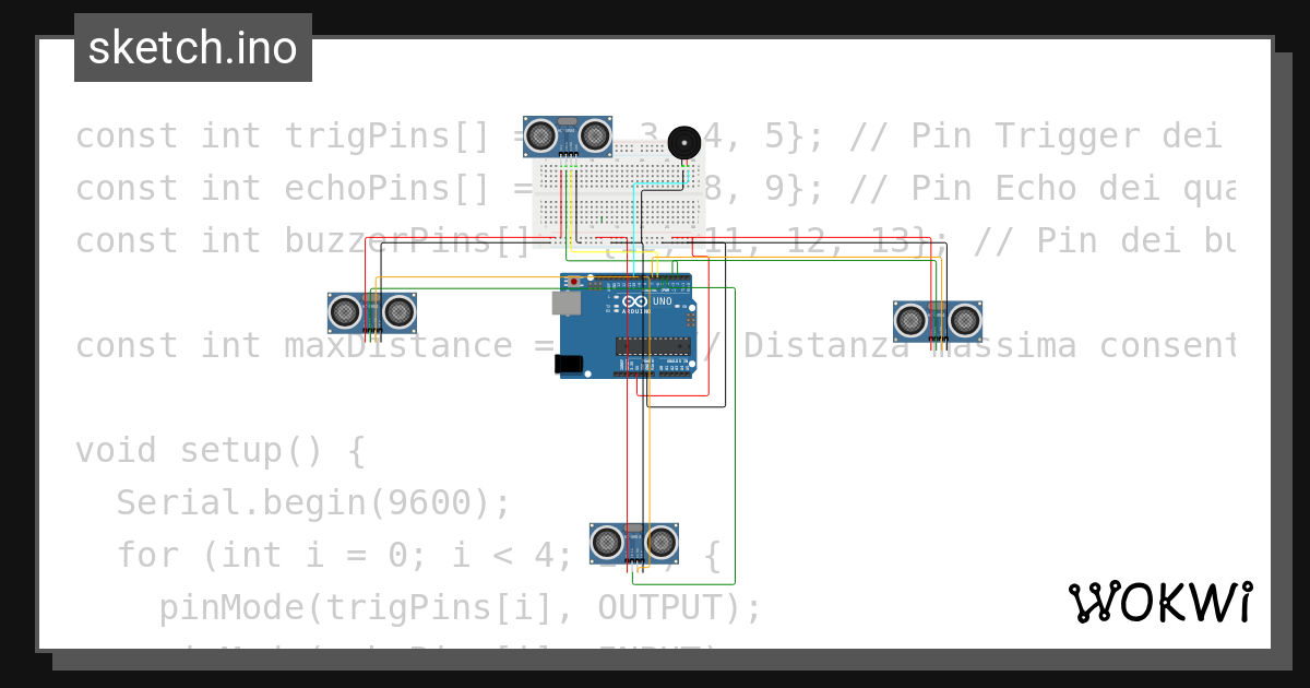 4 Sensori Wokwi Esp32 Stm32 Arduino Simulator 7475