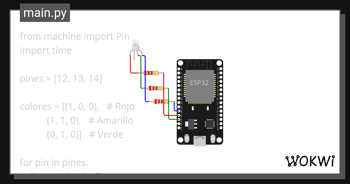 Semaforo Python Wokwi Esp32 Stm32 Arduino Simulator 9654