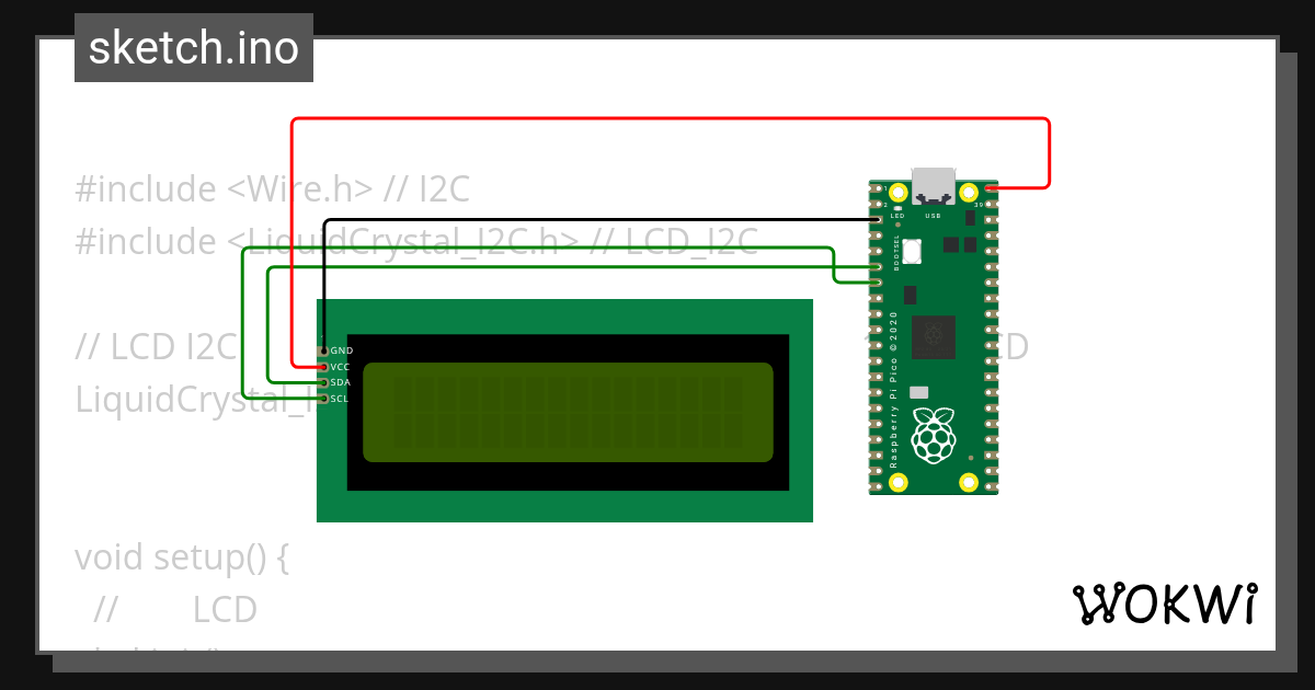 LCD I2C - Wokwi ESP32, STM32, Arduino Simulator