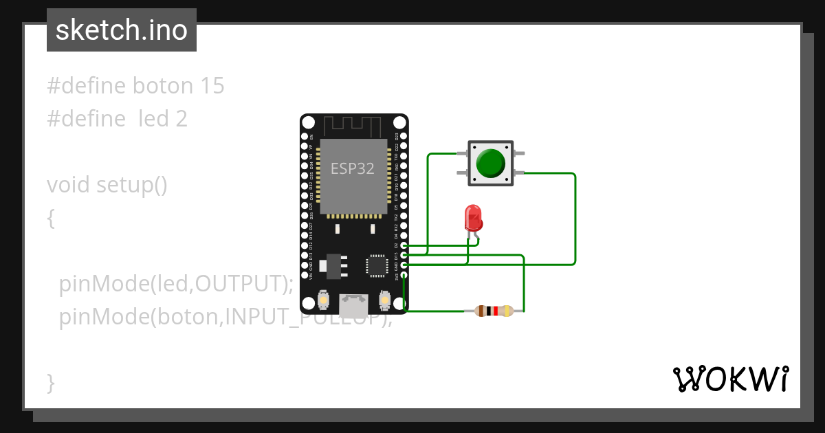 Led Pullup Wokwi Esp32 Stm32 Arduino Simulator 7210