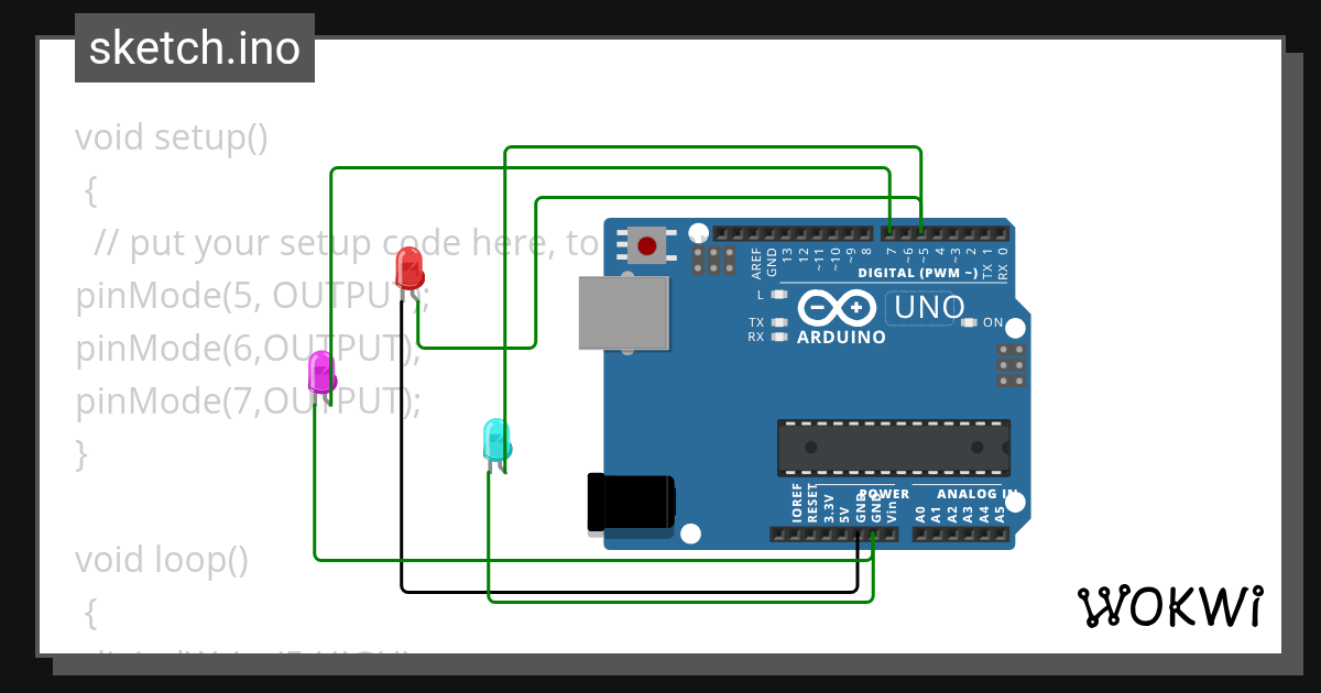 3 Led On Offblink Copy Wokwi Esp32 Stm32 Arduino Simulator
