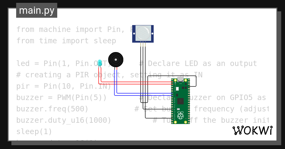 Pir Sensor Wokwi Esp32 Stm32 Arduino Simulator 2529