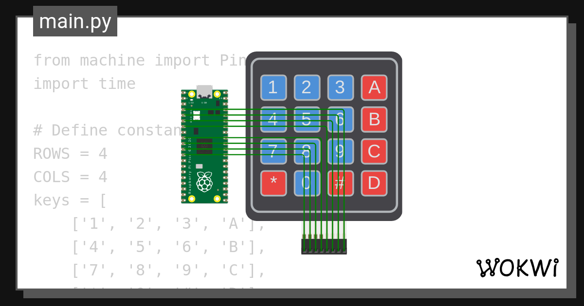Gpio Keypad 5th Program1 Wokwi Esp32 Stm32 Arduino Simulator