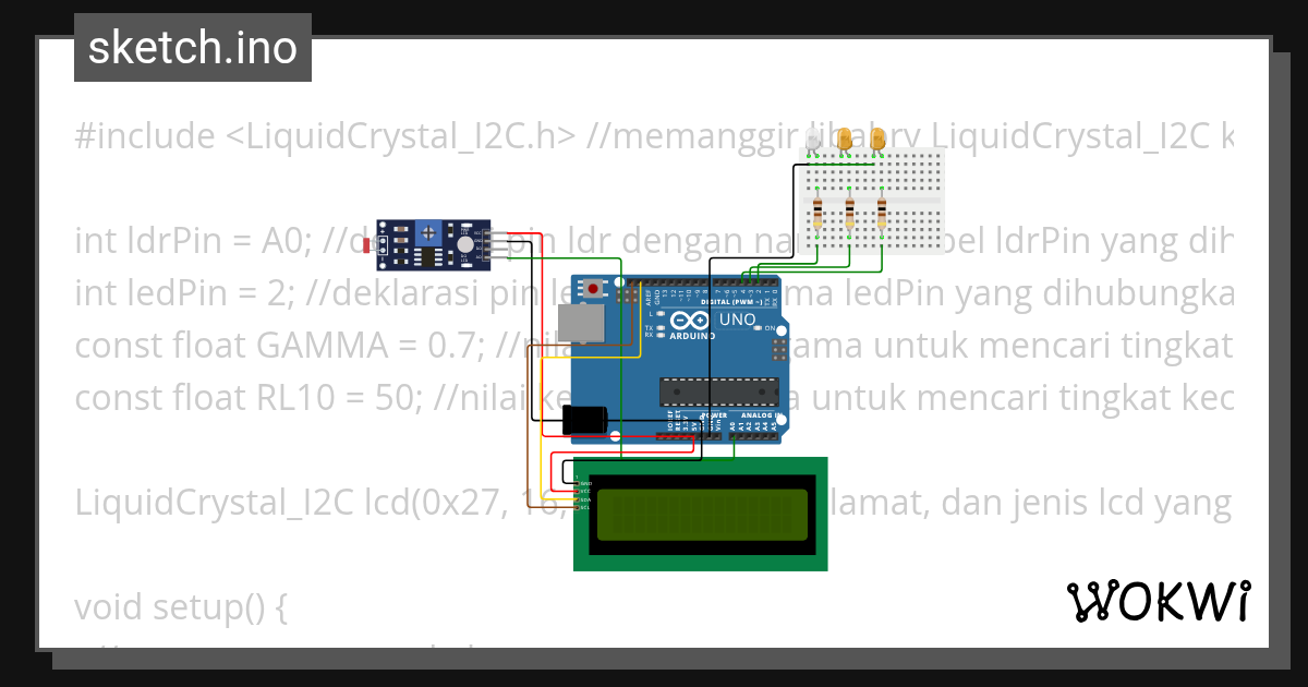 LDR - Wokwi ESP32, STM32, Arduino Simulator