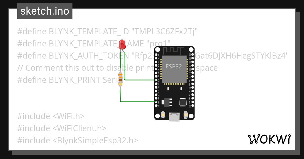 LED Control using Blynk Copy (2) - Wokwi ESP32, STM32, Arduino Simulator