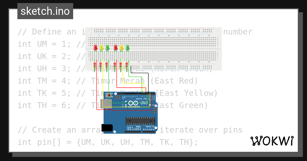 2 Lampu Lalulintas Wokwi Esp32 Stm32 Arduino Simulator 8507