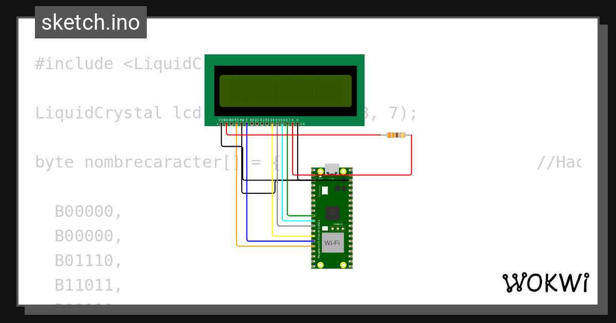 LCD STANDARD - Wokwi ESP32, STM32, Arduino Simulator LCD STANDARD - Wokwi ESP32, STM32, Arduino Simulator