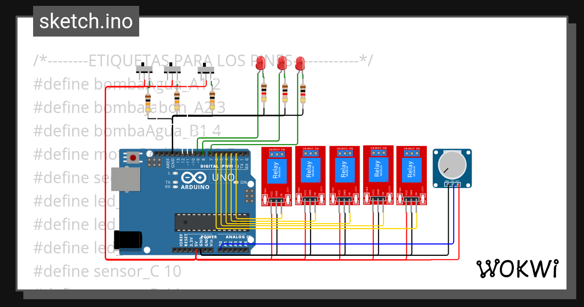 Car wash - Wokwi ESP32, STM32, Arduino Simulator